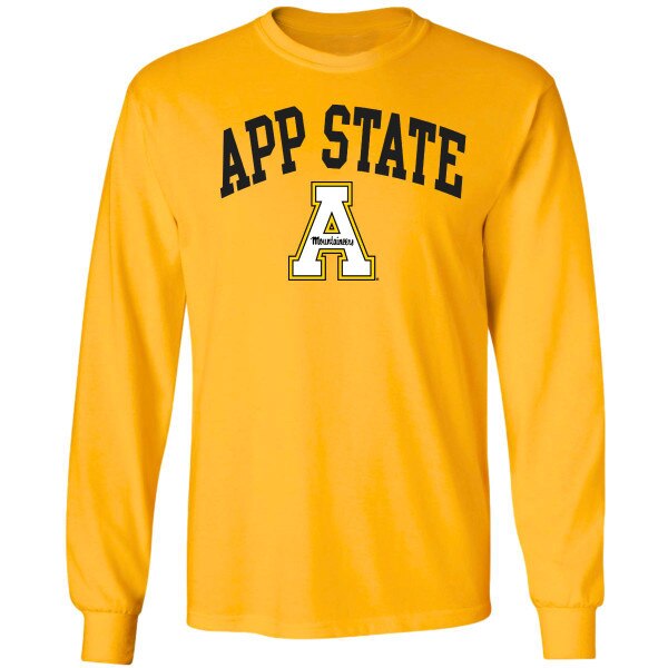 Champion App State Arched Block A L/S Tee | App State Campus Store